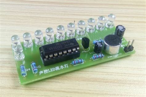 聲控led流水燈套件 Cd4017彩燈控制趣味電子製作散件 元器件pcb板 W87 77955 Yahoo奇摩拍賣