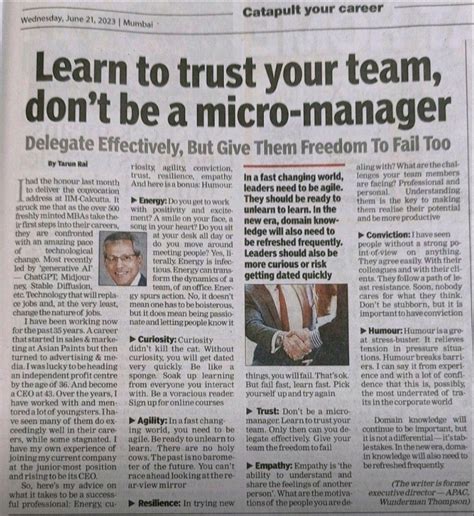 himanshu jain on linkedin learn to trust your team