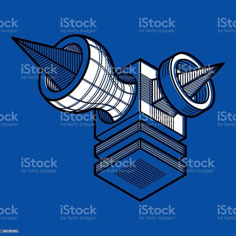 추상 벡터 기하학적 형태 3d 다각형 형상 0명에 대한 스톡 벡터 아트 및 기타 이미지 0명 2차 도형 3차원 형태 Istock