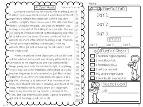 4th Grade Timed Reading Fluency Passages With Comprehension Questions