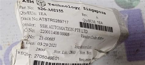 Asm S26 A02155 Cvr Mount Bracket Assy Semiconductor Surplus Stock New