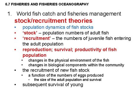 6 7 Fisheries And Fisheries Oceanography 1 World