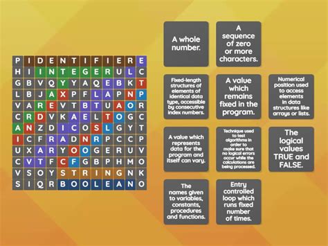 Pseudocode Crossword Puzzle Wordsearch