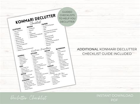 Declutter Checklist Cleaning Checklist Declutter Planner Declutter Challenge Declutter