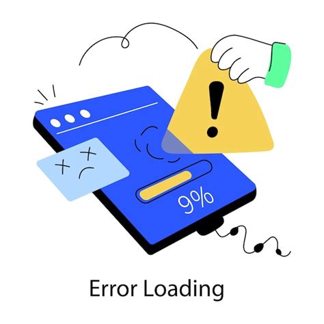 Premium Vector A Hand Drawn Mini Illustration Of Error Loading