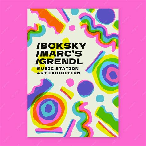 Free Vector Hand Drawn Risograph Poster Design
