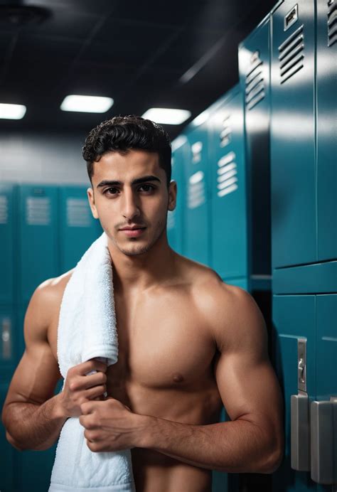 Handsome Arab Guy In Locker Room Stable Diffusion Online