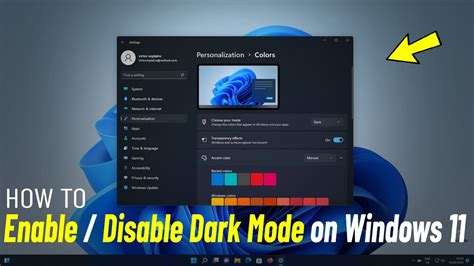 Enable Dark Mode On Windows 11 How To Disable Dark Mode In Windows 11 Youtube