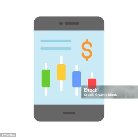 Data Chart Inside Mobile Showing Vector Of Mobile Data Analysis In Trendy Style Stock