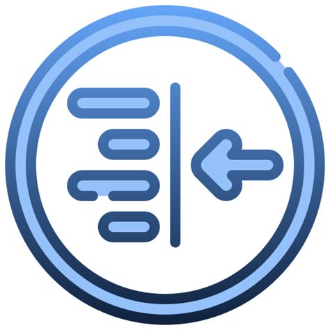 Left Indentation Generic Blue Icon