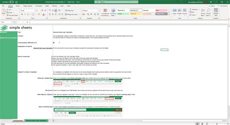 Interest Only Loan Calculator Excel Template Simple Sheets