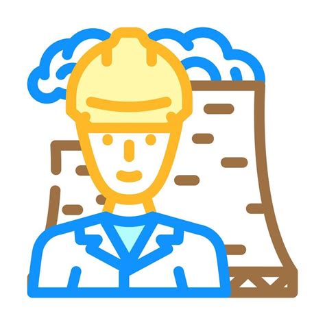 Nuclear Engineer Worker Color Icon Vector Illustration 21753450 Vector