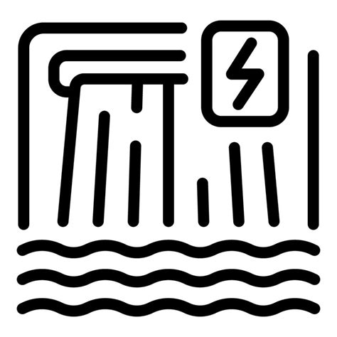 Hydroelectric Power Plant Line Icon 46044299 Vector Art At Vecteezy