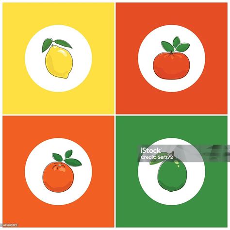 Ikon Buah Putih Bulat Di Latar Belakang Warnawarni Ilustrasi Stok