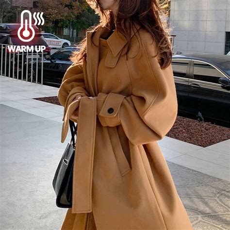 4color⛄ 맥심 하이넥 오버핏 롱코트 키큰녀 울코트 랩코트 트렌치코트 겨울코트 빅사이즈 코트 남녀공용 커플룩