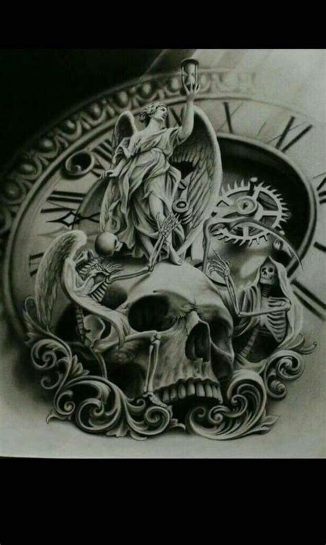 Pin By Jef Yates On Skulls And Reapers Tattoo Designs Tattoos Time Tattoos