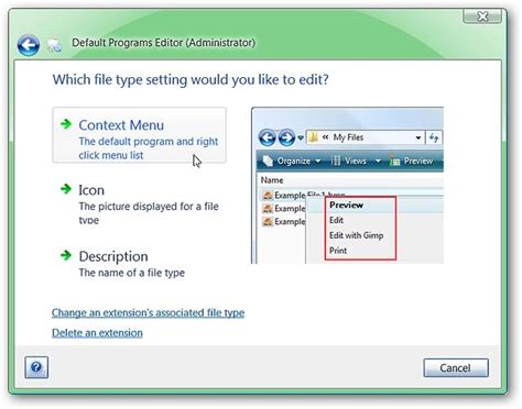 Modify Basic System Settings With Default Programs Editor