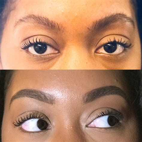 Before And After Brow Shape Brows Natural Organic Organic Oils Eyebrow Growth Serum Thin