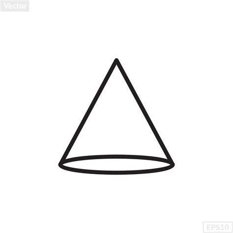 cone shape illustration vector graphic 22134118 vector art at vecteezy