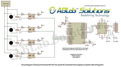 password protected bt136 triac based pc controlled home appliances