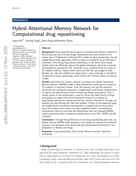 pdf hybrid attentional memory network for computational drug