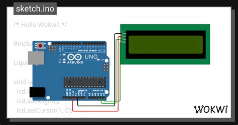 Lcd Screen Writer Module 2 Wokwi Esp32 Stm32 Arduino Simulator