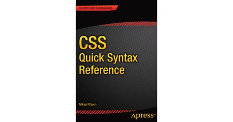 css quick syntax reference[book]
