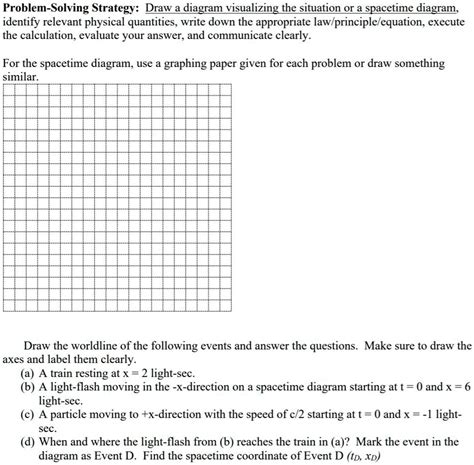 SOLVED Problem Solving Strategy Draw A Diagram Visualizing The Situation Or A Spacetime