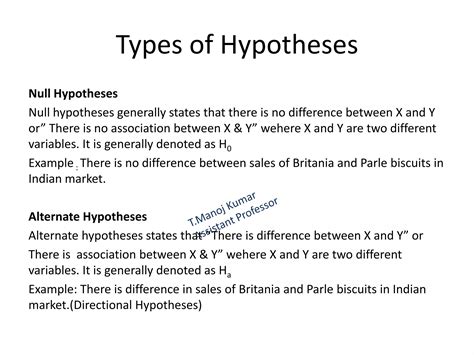 Types Of Hypotheses Ppt Free Download