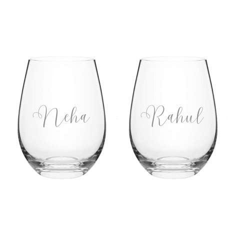 Customized Whisky Glass With Engraving 400 Ml Glass Nutcase India