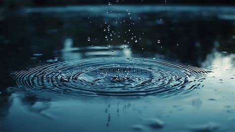 Captivating Water Ripples Droplets Create Mesmerizing Circular Patterns On Tranquil Surface