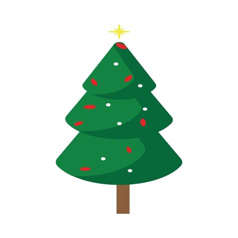 Christmas Tree Flat Vector 15364435 Vector Art At Vecteezy