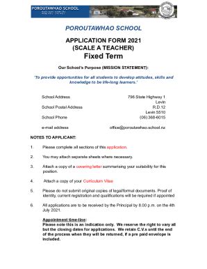 Fillable Online APPLICATION FORM SCALE A TEACHER Yr Permanent Fax Email Print