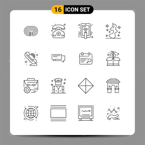 16 Vector Png Images Set Of 16 Vector Outlines On Grid For