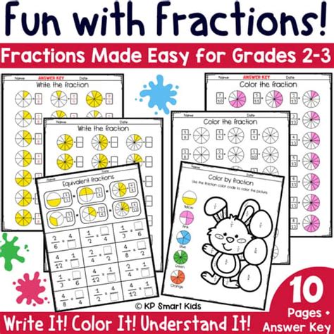 Fraction Practice Write Color And Equivalent Fractions Worksheets For Grades 2 3