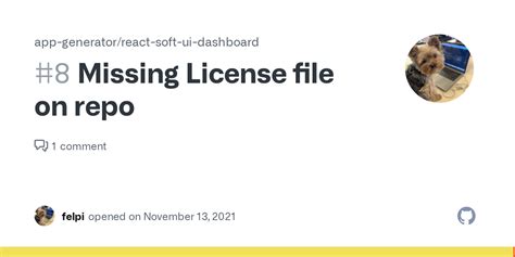 Missing License File On Repo · Issue 8 · App Generatorreact Soft Ui