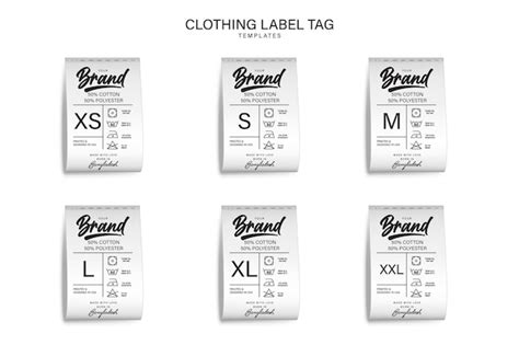 Premium Vector Set Of Neck Label Clothing Fabric Description Info Of