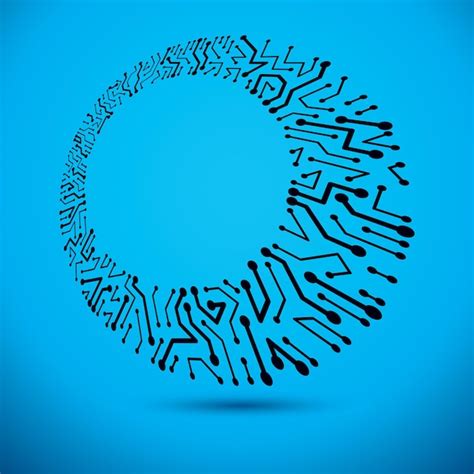 Premium Vector Technology Communication Cybernetic Element Vector Abstract Illustration Of