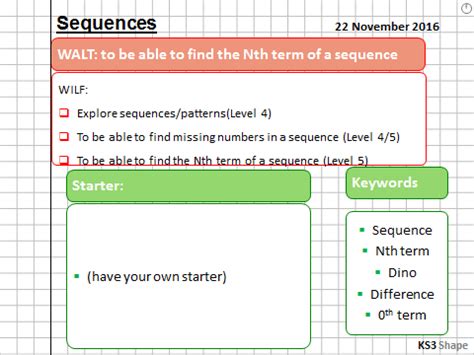 KS Mastery Lesson On Sequences Fibonacci Teaching Resources