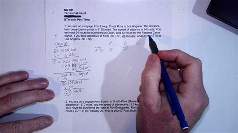 Calculate Long Distance Eta Including Time For Bunkers And Canal Transit Youtube