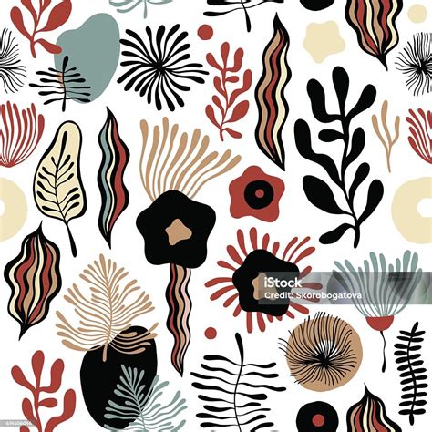 Vector Flower Pattern Seamless Botanic Texture Stock Illustration