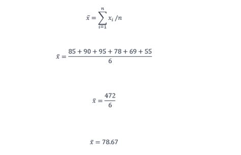 arithmetic mean example ungrouped data