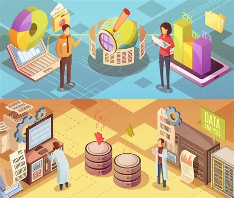 Data Analysis Isometric — Stock Vector © Macrovector 58781035
