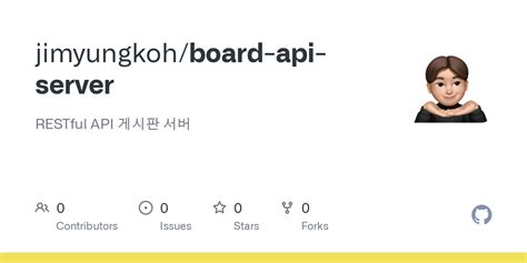 Github Jimyungkohboard Api Server Restful Api 게시판 서버
