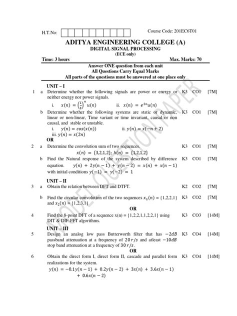 Digitial Siginal Processing Pdf Signal Processing