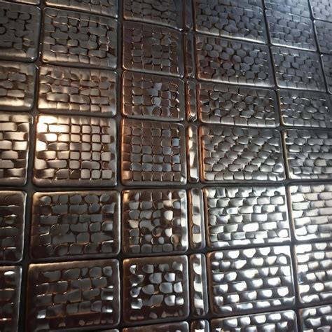 A Highquality Image Featuring A Detailed Metal Panel Wall Pattern With