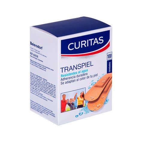 Curitas Banditas Adhesivas Transpiel 100 Pz Zedel Distribuidora