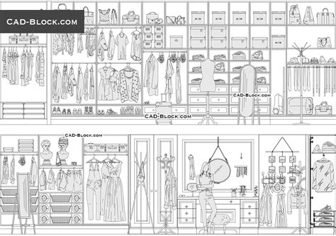 Dressing Room Details Premium Dwg File Cad Blocks Cad Blocks Free