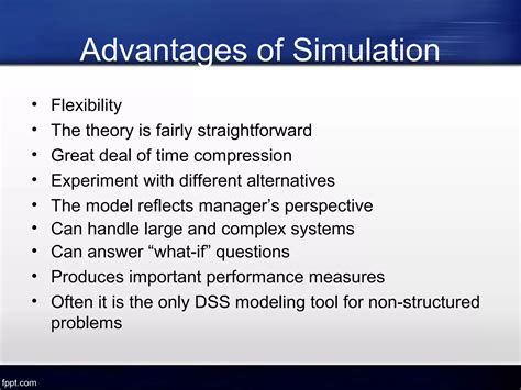 Simulation Modeling In Dss Ppt