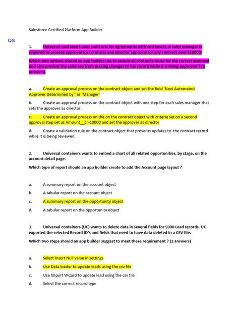 Salesforce Certified Platform App Builder Pdf Web Application